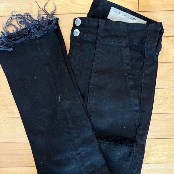 rag & bone | Jeans | Ragbone Straight Leg Jeans With Distressed Edges ...